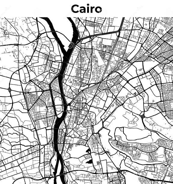 开罗城市地图地图街道布局图 向量例证. 插画 包括有 都市, 开罗, 投反对票, 空白, 地理, 城市 - 306434349