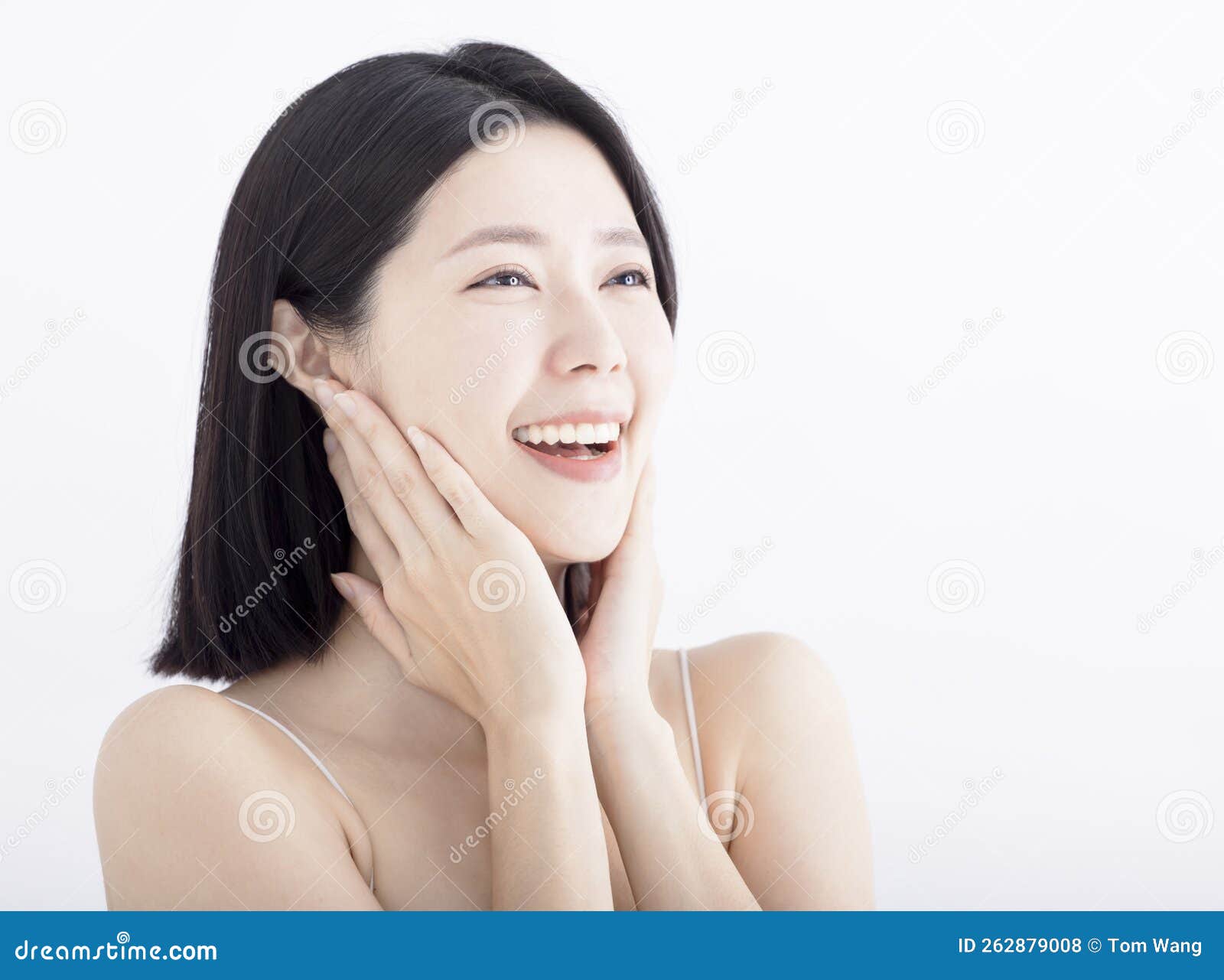 新鲜皮肤的嫩美脸 库存照片. 图片 包括有 表面, 样式, 构成, 健康, 方式, 关心, 新鲜, 头发 - 262879008