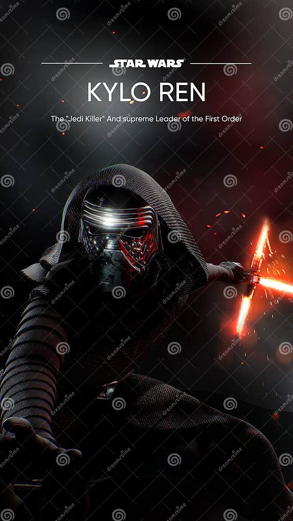 星球大战kylo ren 3插图海报 编辑类库存照片. 插画 包括有 未来派, 幻想, 为时, 显示, 著名 - 251106733