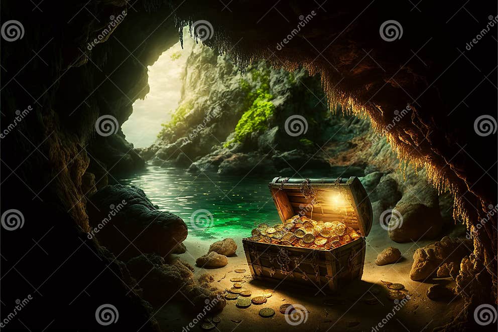 海盗在洞穴中的宝箱 库存图片. 图片 包括有 隐藏处, 生产, 海盗, 失去, 冒险家, 胸口, 小珠靠岸的 - 264512495