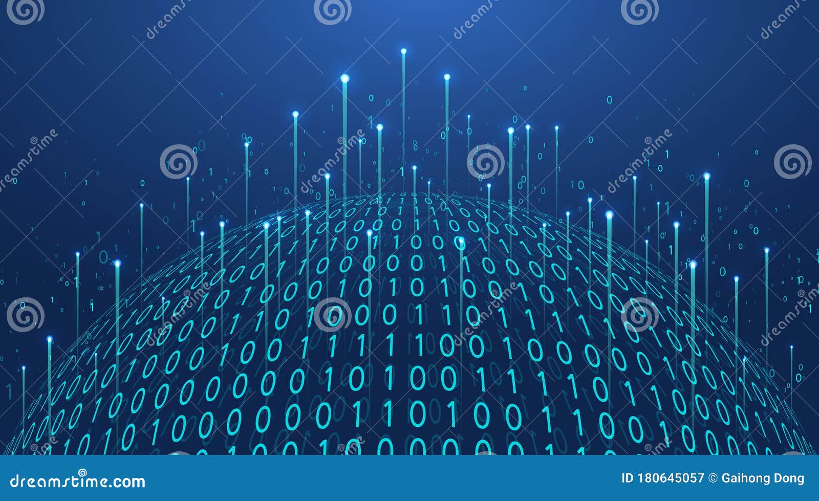 Abstract Technology Binary Code Background.Digital Binary Data and Secure Data Concept with ...